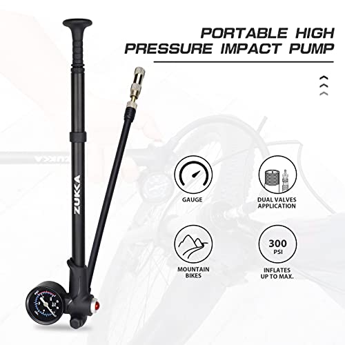 Snapklik.com : Bike Shock Pump High Pressure Portable 300PSI Suspension ...