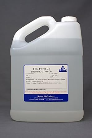 TBST (10X, with 0.5% Tween-20, pH 7.4) - 4 Liter - IBB-181-4L: Amazon ...