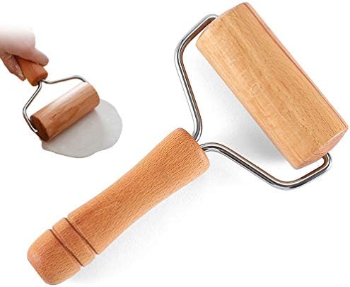 Amazon.com: Giying6 Classic Wood Rolling Pin, Wooden Roll Pin, Natural ...