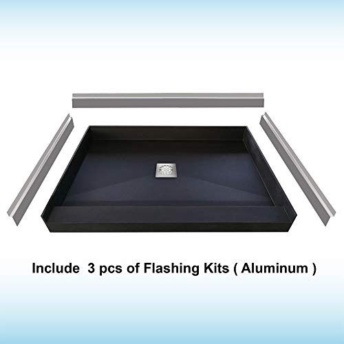 WOODBRIDGE Tileable Shower Base 60"x30" with Integrated Center PVC ...