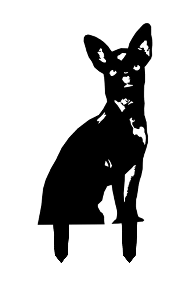 Amazon.com: Metal Dog Silhouette - Memorable Chihuahua Statue Garden ...