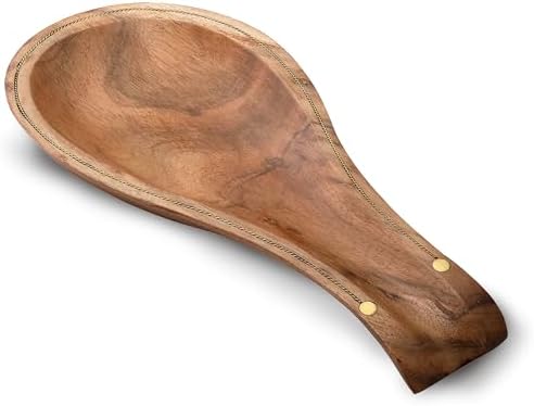 Amazon.com: Thirstystone White Marble and Acacia Wood Large Spoon Rest ...