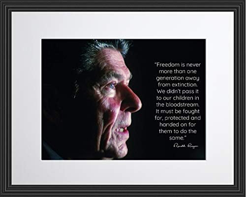 Amazon.com: Ronald Reagan Inspirational Quotes - Freedom is never more ...