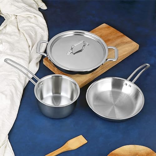 Buy Bergner Tripro Triply Stainless Steel 4 Pc Cookware Set, 24 cm ...