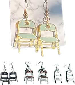 Amazon.com: 4 Pair Alloy Chair Earrings - Miniature Folding Chair ...