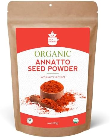 Amazon.com: SPICY ORGANIC Annatto Powder 4 oz. – Certified USDA Organic ...