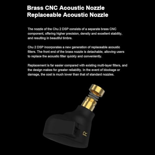 Moondrop Chu II DSP in Ear Monitor Wired Earphone with Mic, 10mm ...