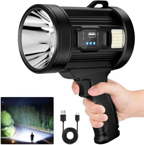 Rechargeable Spotlight Outdoor,1,000,000 Lumens Solar Spotlight ...