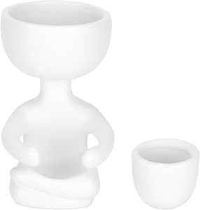 Amazon.com: MSUIINT Humanoid Ceramic Planter, Ceramic Succulent Plant ...