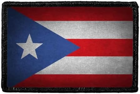 Amazon.com: Puerto Rico Flag - Color | Hook and Loop Attach for Hats ...