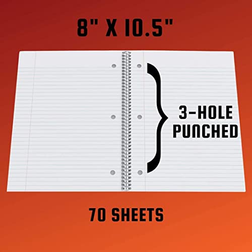 Snapklik.com : 1InTheOffice College Ruled Spiral Notebook 8x11, Spiral ...