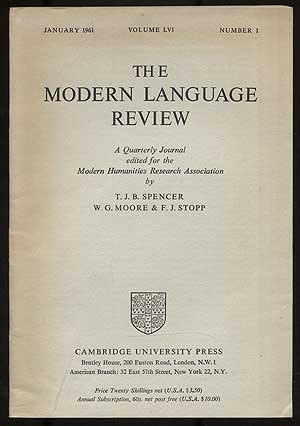The Modern Language Review: Volume LVI, Number 1, January 1961: T.J.B ...