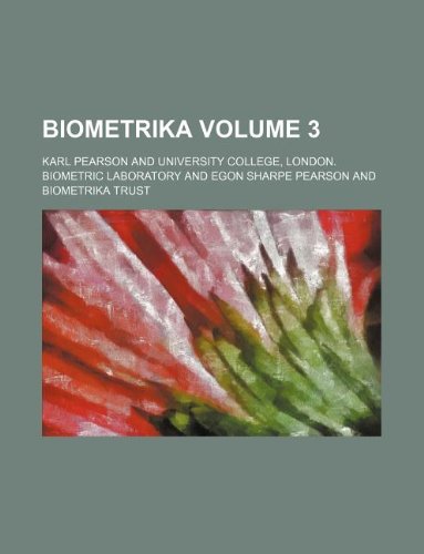 Biometrika Volume 3 : Amazon.in: Books