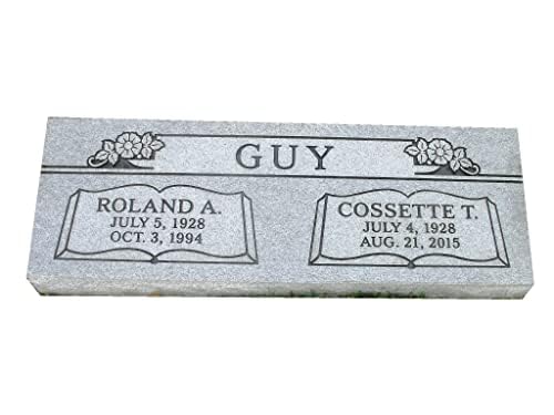 Amazon.com: Headstone marker- standard flat marker - monument granite ...