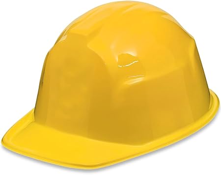 Amazon.com: Yellow Construction Hat Costume Accessory - 10.5"x 8"x 5.5 ...