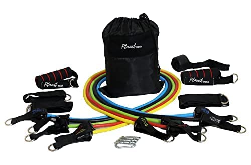 Fitmart Premium Resistance Bands Set (Pack of 11) For Workout for Men ...