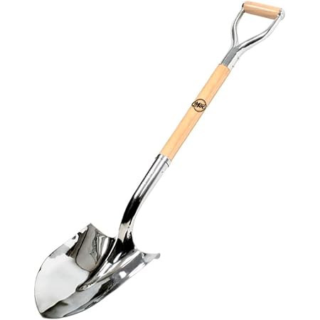 Truper 33127 Polished Chrome Ceremonial Shovel - High Carbon Steel ...