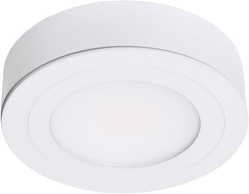 WAC Lighting HR-LED90-30-WT Contemporary Edge Lit LED HR-LED90 Button ...