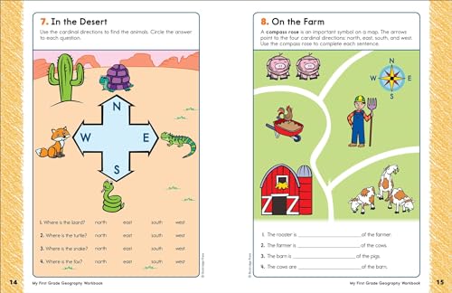 Snapklik.com : My First Grade Geography Workbook: 101 Games ...