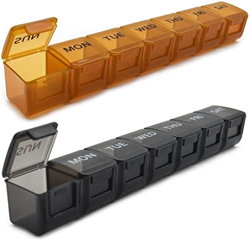 Amazon.com: 2 Pack Weekly Pill Organizer, Large 7 Day Pill Case, Daily ...