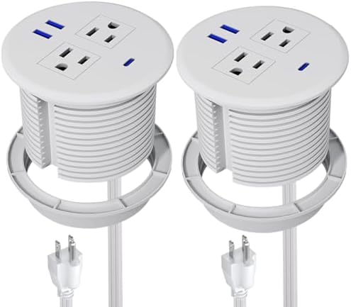 Amazon.com: 3-inch Desktop Power Grommet,Max 65W USB C Charger,2 ...