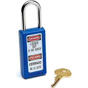Master Lock - Blue Zenex Zenex Thermoplastic Safety Padlock, 1-1/2in ...