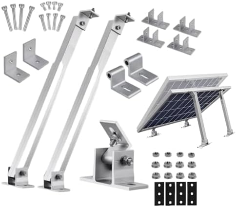 Amazon.com : 2 Sets (4Pcs) Solar Panel Mounting Brackets - Adjustable ...