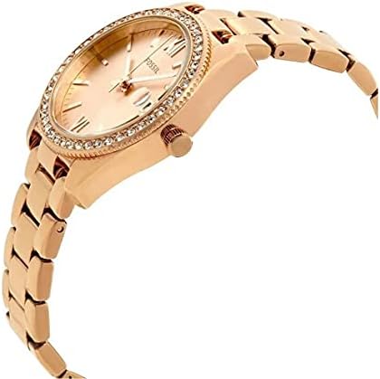 Amazon.com: Fossil Women's Scarlette Mini Quartz Stainless Steel Three ...