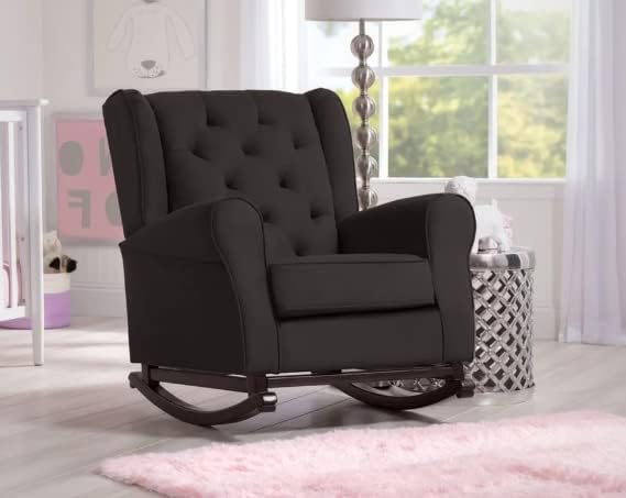 ONLINETHEKA Rocking Chair | Wooden Rocking Chair with Footrest Cloth ...