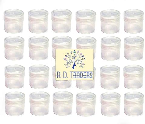 R.P.S R.D. Traders Small Containers Plastic Clear Round Storage Boxes ...