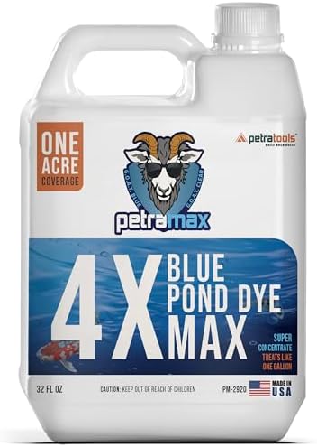 PETRAMAX 4X Blue Pond Dye - Super Concentrated Pond Dye Blue for Lakes ...