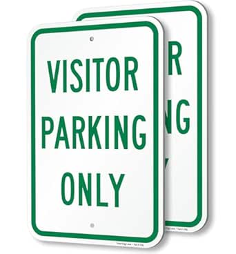 Amazon.com: SmartSign (Pack of 2) 'Visitor Parking Only' Sign, 18" x 12 ...