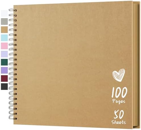 Amazon.com: Paper Junkie 12x12 Album for Scrapbooking Hardcover, Kraft ...