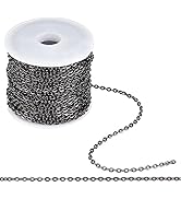 Amazon.com: Pandahall 32 ft Necklace Chains Silver Color Iron Cross ...
