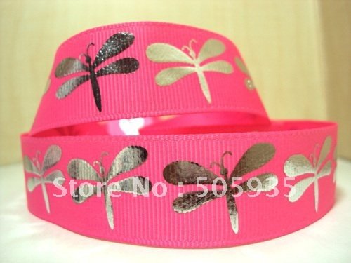 Generic (5yds per roll) 5Y4022 david ribbon 7/8 ' ' silver dragonfly ...