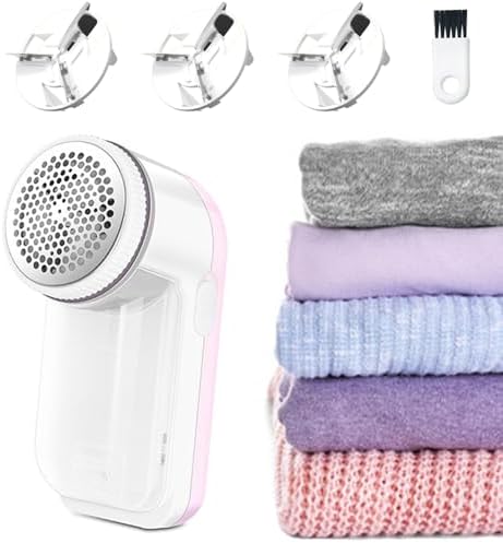 Electric Fabric Shaver, Lint Remover with 3 Replaceable Blades, Fabric Shaver Effectively Remove ...
