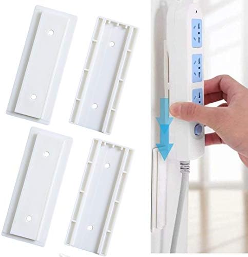 4 Packs Self Adhesive Power Strip Wall Mount Fixator, Wall Mount Power ...