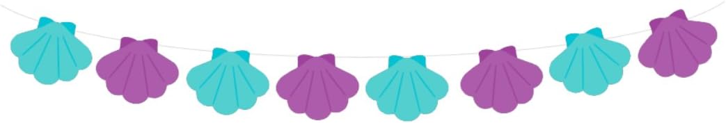 Amazon.com: Sea Shell Garland, Sea Shell Banner, Mermaid Banner ...