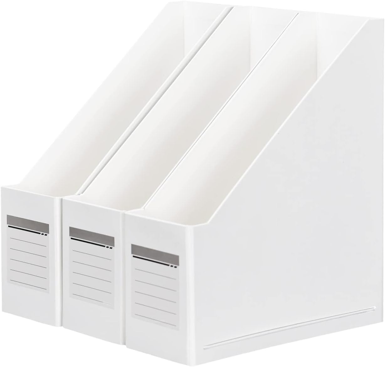 Amazon.com: HUAPRINT White Magazine Holder,Cardboard Magazine File ...