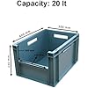 HomeHQ Industrial Plastic Storage Boxes, Stackable Heavy Duty Crate ...