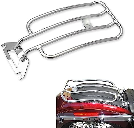 Amazon.com: HK- Chrome Steel Standard Rear Fender Rack Plated Luggage ...
