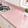 HotDecor Self Adhesive Glossy Pink Wallpaper for Kitchen Worktop Vinyl ...