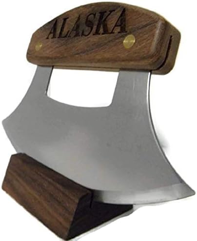 Amazon.com: Alaskan Inupiat Style Ulu with"Alaska Cutlery" Etched ...