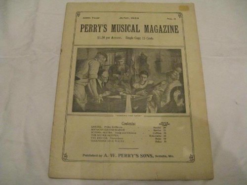 Amazon.com: PERRY'S MUSICAL MAGAZINE JUNE 1926 SHEET MUSIC SHEET MUSIC ...