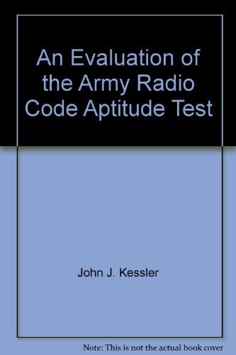 Amazon.in: Buy An Evaluation of the Army Radio Code Aptitude Test Book ...