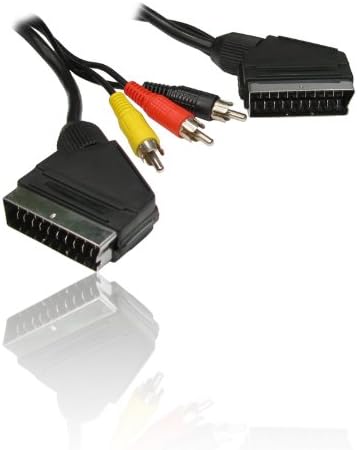 CDL Micro 1.5m SCART to SCART & Triple RCA/Phono AV Cable Lead Wire ...