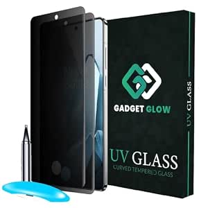 Gadget Glow UV Privacy Tempered Glass Screen Protector Compatible with ...