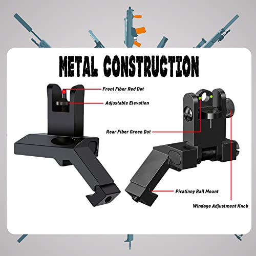 45 Degree Offset Flip Up Iron Sights | Aluminum Canted Sights for ...