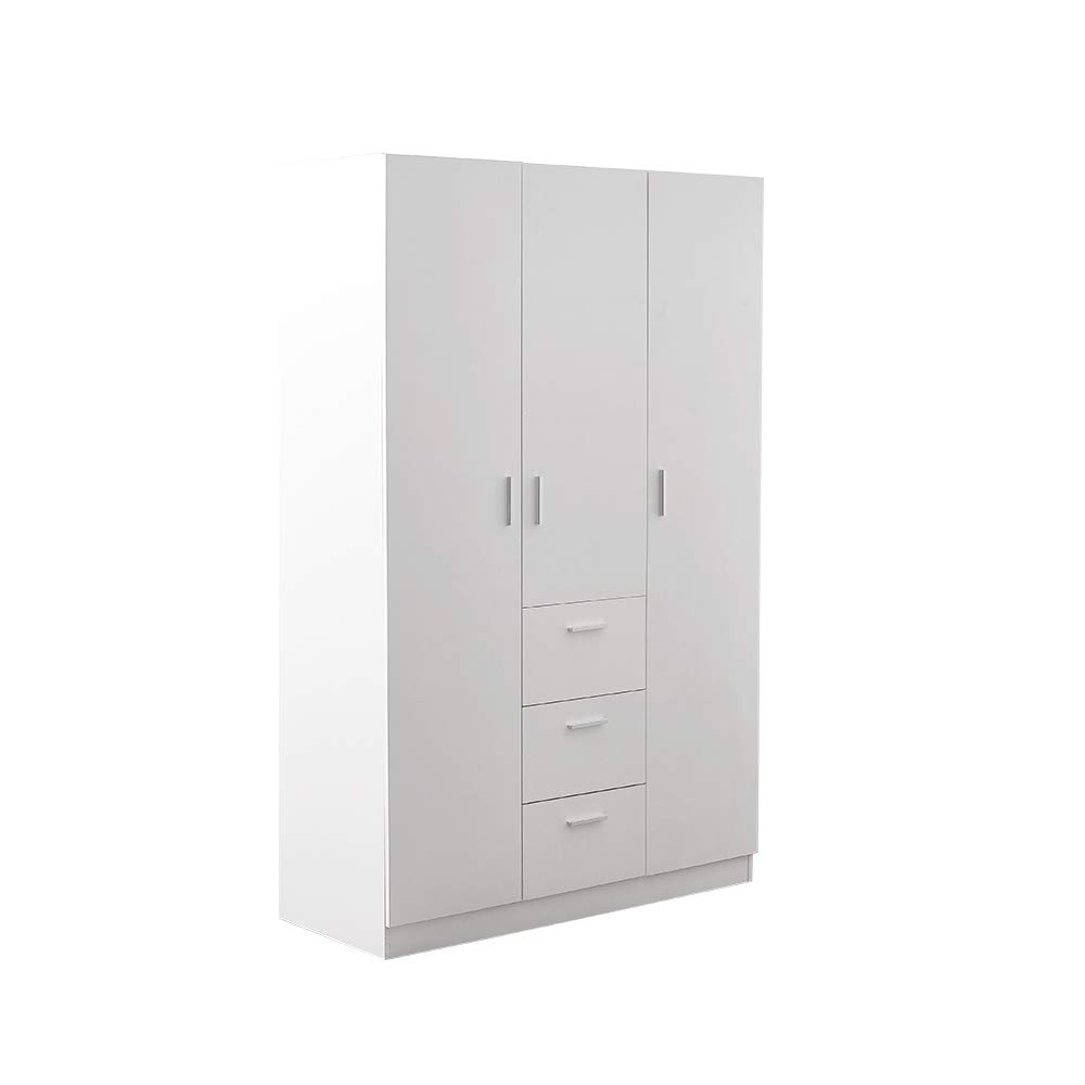 Panana Modern 3 Door Large Wooden Triple Wardrobe Clothes Closet ...