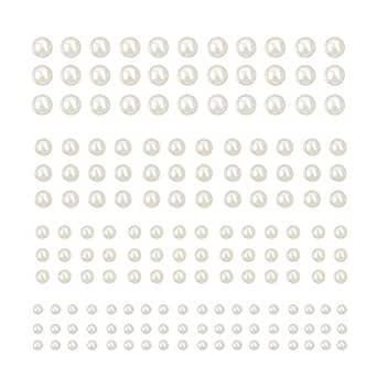Amazon.com: 990 Pcs Self Adhesive Pearl Stickers, White Flat Back ...